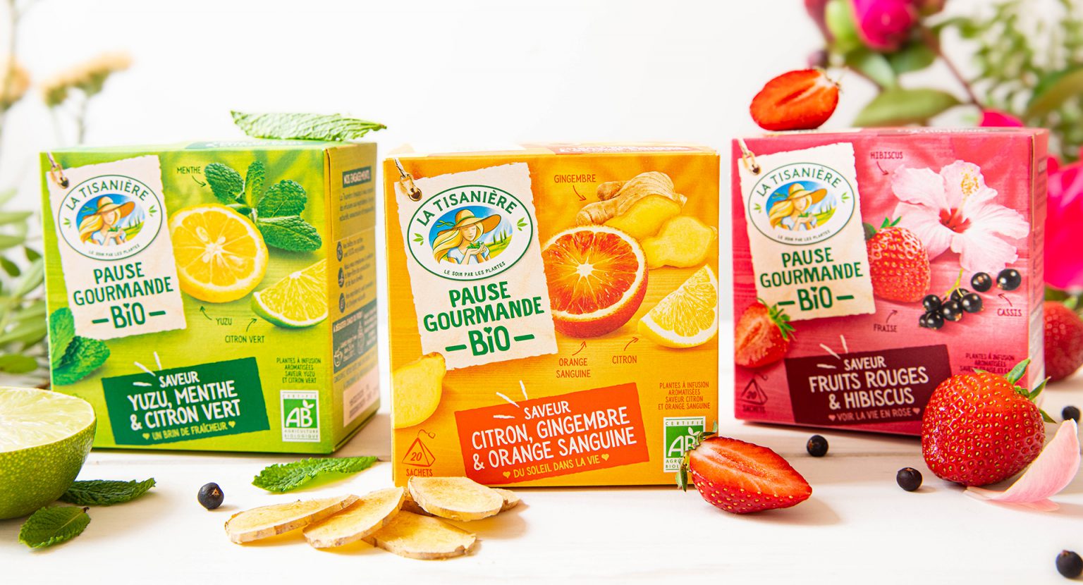 Gamme d'infusions parfumées pour une Pause Gourmande Bio